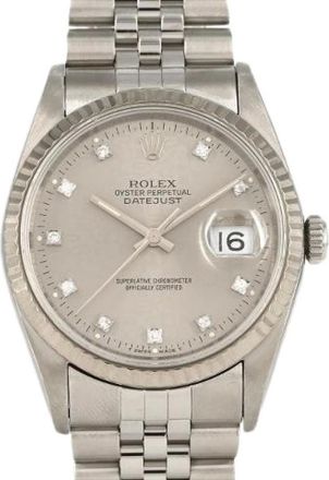 Rolex Montre Datejust Pre-owned en acier inoxydable et or blanc - Homme - Pre-owned - Gris - Taille: ONE Size