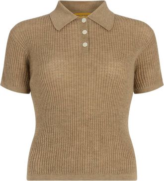 Guest In Residence Guest In Residence Cashmere Shrunken Polo Shirt Size M