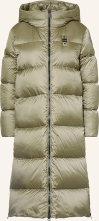 Blauer Daunenmantel Celia gruen