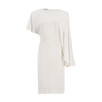Stella McCartney Elegantes Asymmetrisches Midi-Kleid - - Dresses - Damen - Wei&szlig; - M
