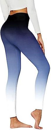 Generic Legging d&eacute;contract&eacute; et confortable pour femme avec imprim&eacute; d&eacute;grad&eacute;, noir fonc&eacute;, XXL