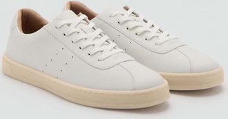Mango Tennis empi&egrave;cements cuir blanc - Homme - 39 - MANGO MAN