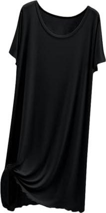 Generic Robe amincissante d&eacute;t&eacute; 2026 l&eacute;g&egrave;re &agrave; col rond d&eacute;contract&eacute;e pour la maison, coupe ample, manches courtes, maxi pour femmes, v&ecirc;tements de nuit polyvalen