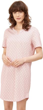 Rösch Damen Nachthemd Baumwolle Kurzarm Punkte-Streifen Dessin 1884145 c11798, 48