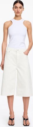 Arket Lange Jeansshorts -Wei&szlig;