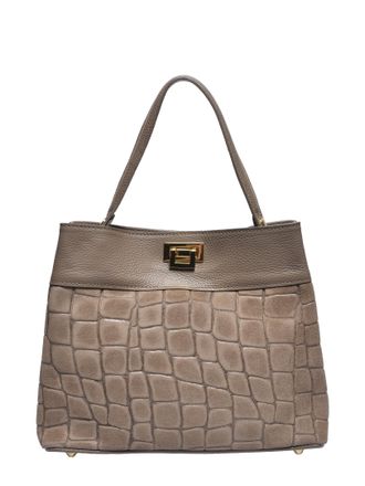 Anna Luchini Beige Rindsledertasche