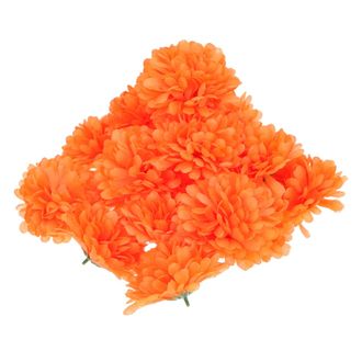 Cabilock 20 St&uuml;ck K&uuml;nstliche Chrysanthemen Aus Stoff 10cm Orange Selbstgemacht Festival Blumenschmuck F&uuml;r Heimdekoration Foto Requisiten
