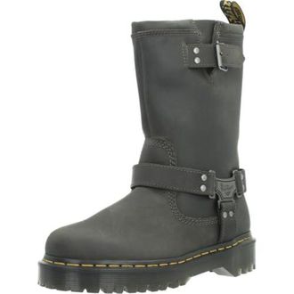 Dr. Martens Anistone Hi Charcoal Grey Burnished Waxy Pull Up Wp 40