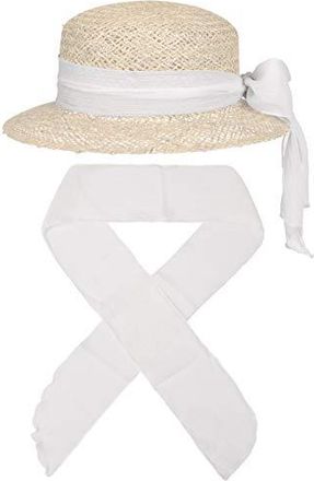 LIPODO Foulard Multitasking All-in-One Femme - pour écharpe dété ruban printemps-ete - taille unique blanc