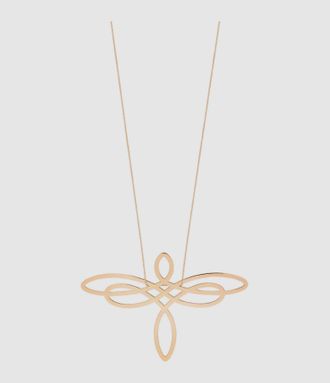 Ginette NY Collier Jumbo Dragonfly Or Rose