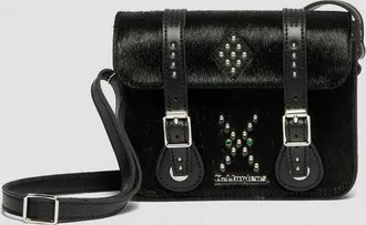 Dr. Martens Hair On & Kiev Leder Umh&auml;ngetasche 18 Cm in Schwarz