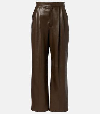 Bottega Veneta Pantalon droit en cuir