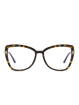 Tom Ford Eyewear lunettes de vue à monture papillon - Marron