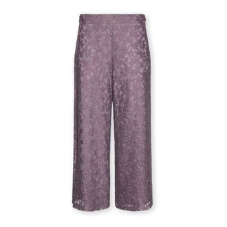 Elena Miro Cropped Spitzenhose - - Trousers - Damen - Lila - M