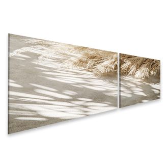 Islandburner Bild auf Leinwand Pampasgras im Sonnenlicht mit Schattenspiel Bilder Wandbilder Poster