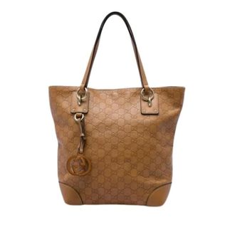 Gucci Pre-owned Embossed Leather Tote Bag - - Pre-owned - Damen - Braun - ONE SIZE