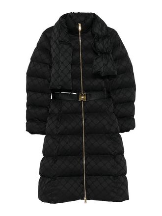 Elisabetta Franchi Manteau Rembourré - Noir