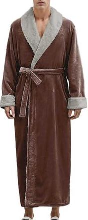 Generic Pyjama Homme Hiver Pyjama Polaire Homme &agrave; Capuche Zipp&eacute; Hiver Manches Longues V&ecirc;tement de D&eacute;tente Thermique Confort Maximal &agrave; la Maison