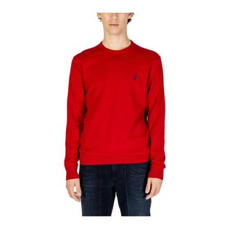 U.S.Polo Association Klassischer Rundhals-Pullover - - Knitwear - Herren - Rot - M