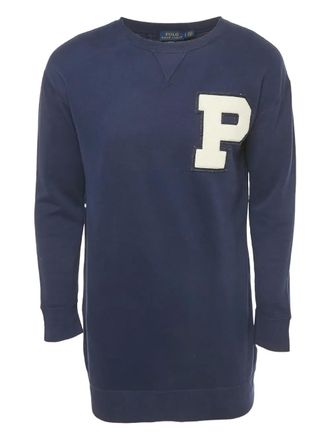 Ralph Lauren sweat nervur&eacute; &agrave; patch - Bleu