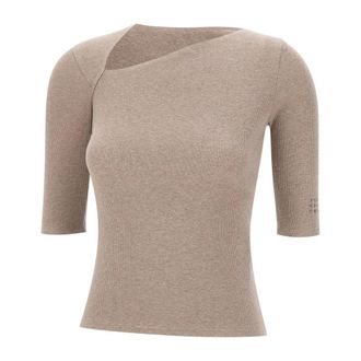 Maison Margiela Femme, Pulls, Beige, Taille: 38 FR Pulls &agrave; col rond