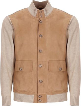 The Jack Leathers Homme, Vestes, Beige, Taille: L Riverside Suede Jacket