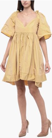 CO. GO Pleated V-neckline Dress size 38