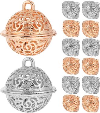 NUOBESTY 20 Gl&ouml;ckchen zum Basteln: 2,5 cm gro&szlig;e Gl&ouml;ckchen, ausgeh&ouml;hlt und galvanisiert, goldfarben/silberfarben, zum Basteln, f&uuml;r den Weihnachtsbaum, Haustierh