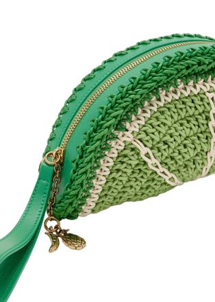 Chlo&eacute; Womens Tropicus Clutch Green Knitted Leather