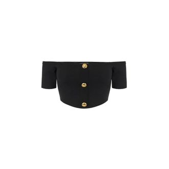 Elisabetta Franchi Crop Top - - Blouses & Shirts - Damen - Schwarzk - M