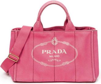 Prada Crossbody Bags - Medium Canapa Tote - Gr. unisize - in Rosa - f&uuml;r Damen