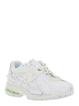 New Balance Unisex White Sneaker With Mesh Design Synthetic Fabric Trainers