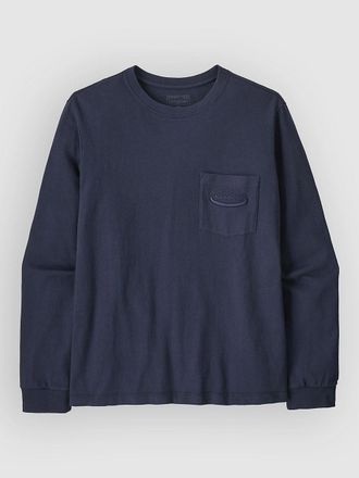Patagonia Mw 95 Oval Logo Pocket T-Shirt manches longues bleu