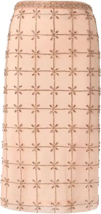 Pinko Pinko, Femme, Jupes, Beige, Taille: 40 FR Maxi Skirt