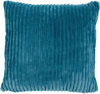 Gözze Kuschelweicher Kissenbezug in Cord Optik, 2er Set, 50 x 50 cm - Petrol