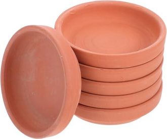 Supvox Lot De 6 Soucoupes pour Plantes en Argile Rouge 7.3Cm - Plateaux R&eacute;cup&eacute;rateurs deau pour Pots De Fleurs Accessoires Pratiques pour Jardinage Int&eacute;rieur