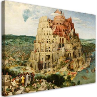 Feeby Tableau sur toile La tour de Babel - Pieter Bruegel 100x70