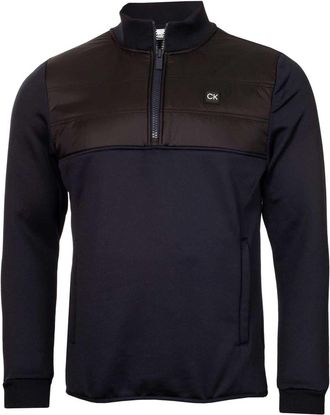 Calvin Klein Jacke f&uuml;r Herren, mit halbem Rei&szlig;verschluss, Emblem (Marine)