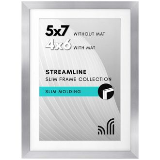 Americanflat D&uuml;nner Bilderrahmen, 12,7 x 17,8 cm, 10,2 x 15,2 cm, ohne Matte, horizontale und vertikale Formate f&uuml;r Wand und Tischplatte