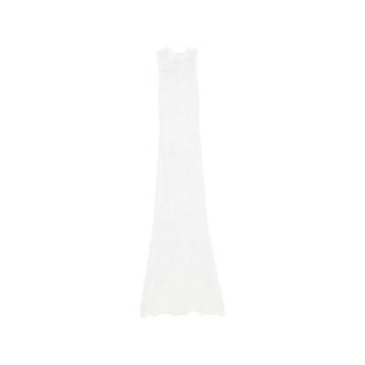 Twinset Femme, Robes, Blanc, Taille: 38 FR Robe Longue Fleurie en Jersey