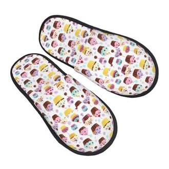 Generic Pantoufles DHiver D&eacute;licieux Cupcakes L&eacute;gers Pantoufles DH&ocirc;tel R&eacute;utilisables Chaussons Maison Pour Chambre Camping H&ocirc;tel M