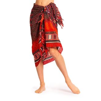 Panasiam Sarong Maoi 05, 165x113cm, red tones