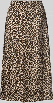 b.young Midirock mit Animal-Print Modell HINVA