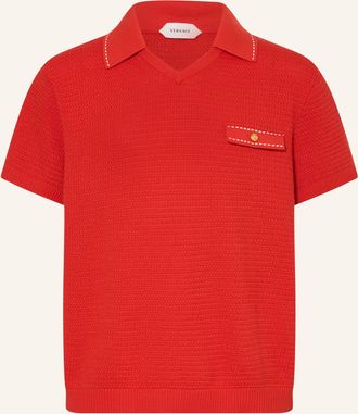 Versace Strick-Poloshirt rot
