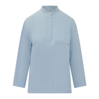 Max Mara Leinenbluse - - Blouses & Shirts - Damen - Blau - M