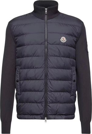 Moncler cardigan matelass&eacute; &agrave; fermeture zipp&eacute;e - Bleu