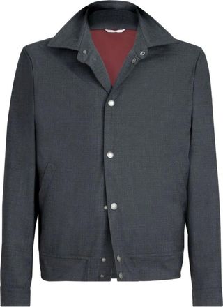 Brunello Cucinelli Homme, Vestes, Gris, Taille: XL Bomber Jacket