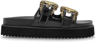 Versace Jeans Couture Femme, Chaussures, Noir, Taille: 37 EU Platform Slides