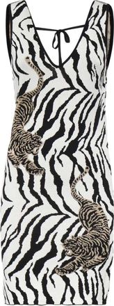 Akep Femme, Robes, Multicolore, Taille: 36 FR Mini Robe Jacquard