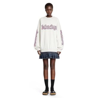 Balenciaga Hybrid Dress in Cotton Jersey and Denim